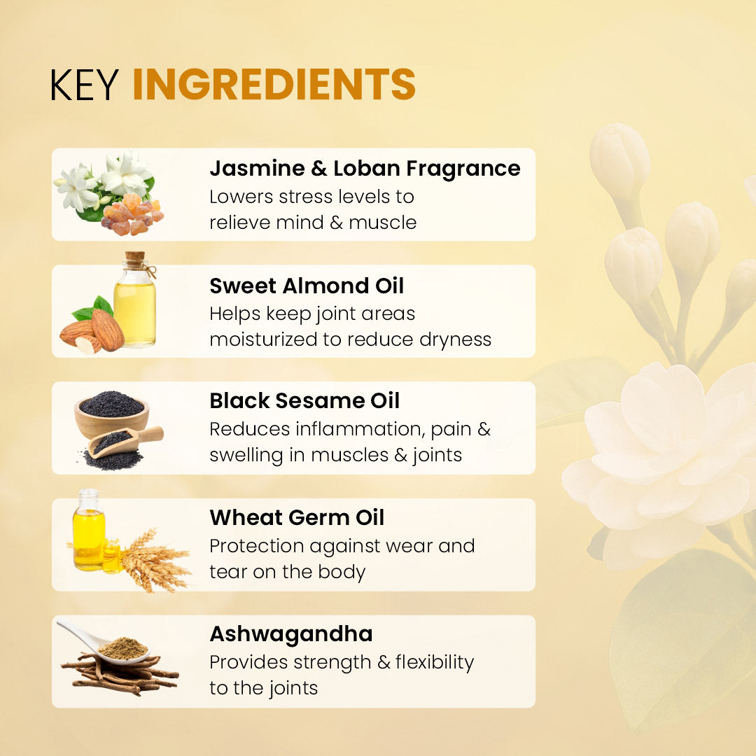 Jasmine & Loban Massage Oil – Natural, Nourishing Body Oil – Divisa Store
