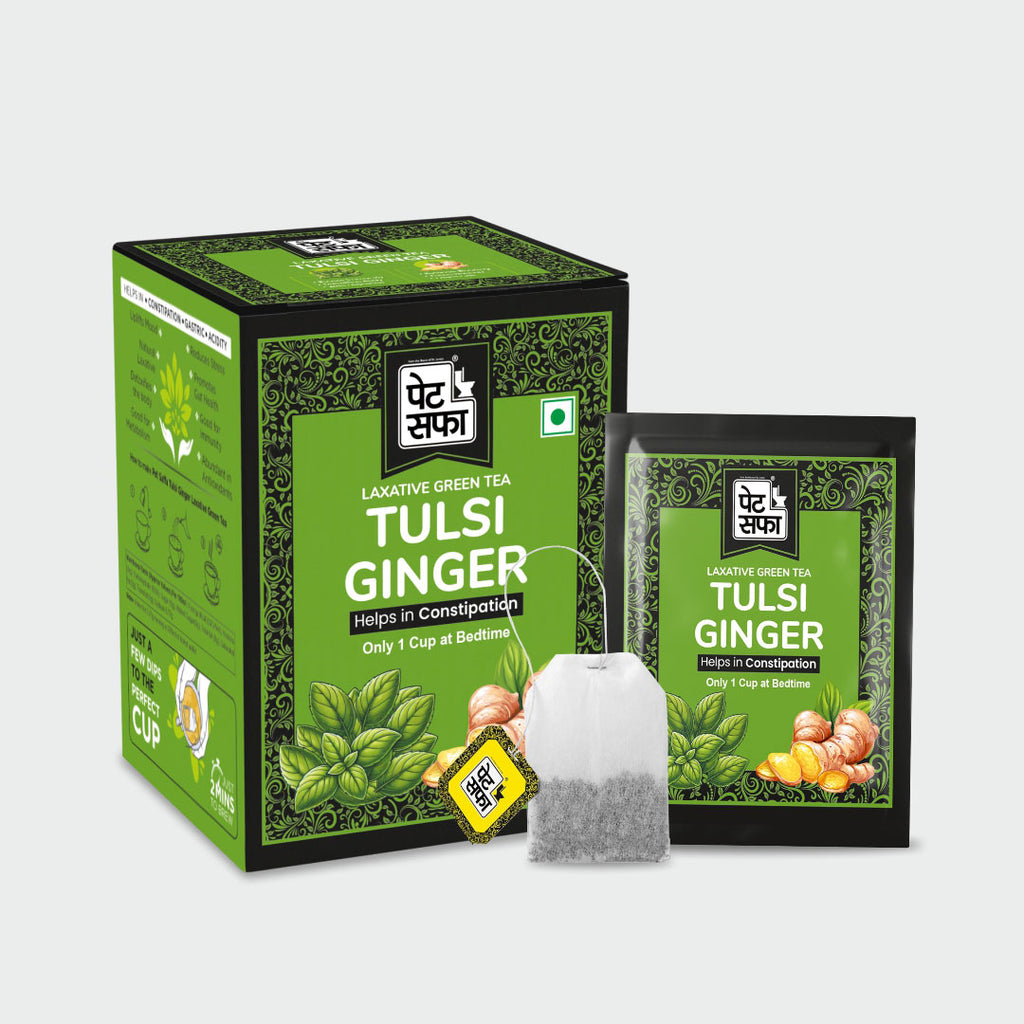 Tulsi Ginger Green Tea – Constipation Relief & Wellness – Divisa Store